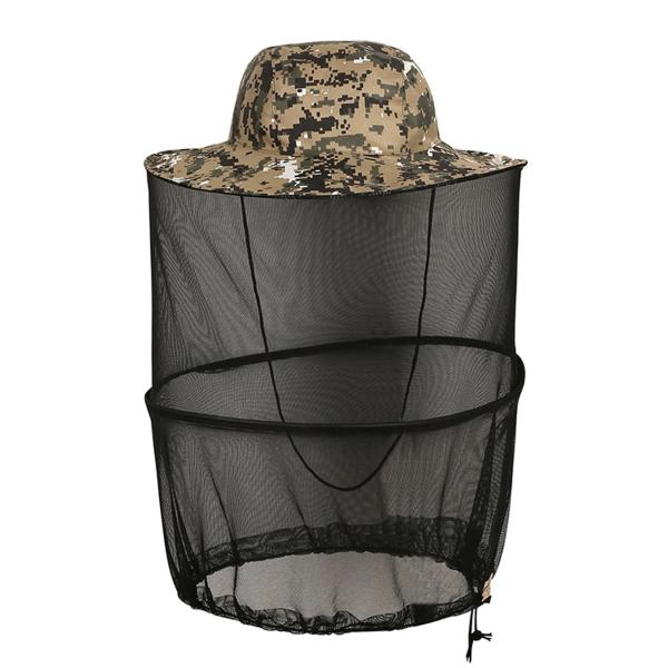 商品名:  DJT Head Net Hat for Men Safari Hat with Netting Mesh Face Protection Outdoor Beekeeper Fishing Hats Camouflageブラン...