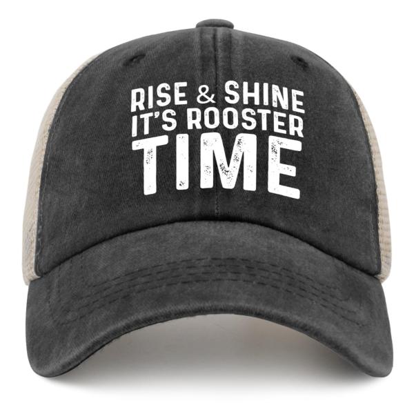 商品名:  Beafoliya Rise &amp; Shine It's Rooster TIME Trucker Hat Men Trendy Mesh Hat for Fall Blackブランド: Beafoliya商品サイズ: O...
