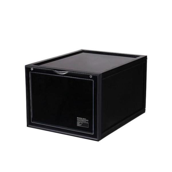 組み立て式シューズケース。中身が見えやすい透明度の高いフタはマグネット付きでパチッと閉じられます。ハイカットの靴も入れられます。対応サイズ：31cmまで対応（靴の形状により、入らない場合があります。）外寸サイズ：W28×D37×H22cm内...