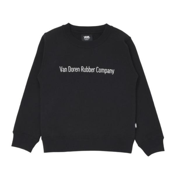 VANSは1966年に「The Van Doren Rubber Company」として創業。当時の会社名を刺しゅうで施したキッズ用クルーネックスウェット。素材＝本体：綿75％／ポリエステル25％　リブ部分：綿100％S＝着丈：40cm／身...