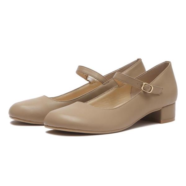 トレンドのストラップパンプス。つま先の形にこだわったオブリークトゥでトレンド感UP。シンプルなメリージェーンなのでどんなシーンでも合わせていただけます。安定感のある3cmヒールと甲ベルトでパカパカせず安心して履いていただけます。中敷スポンジ...