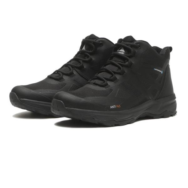 急な天候の変化にも対応できる防水機能を備えたミッドカットトレッキングシューズです。つま先部分の圧着パーツが足元をしっかり守り、サイドの圧着パーツが靴内での足のずれを軽減します。反発力のあるインソールとモールデッドEVAミッドソールが優れたク...