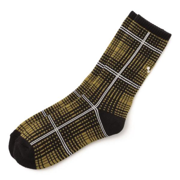 クラシックなリブ編みクルー丈ソックス。5チェッカーボードの刺繍で、ブランドらしさもさりげなく主張します。■素材：コットン66%  ポリエステル27%  エラストディエン3%  ナイロン2%  エラスタン2%■生産国：中国■サイズ目安F: 2...