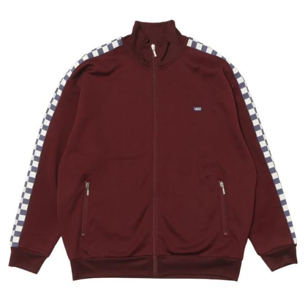 ややゆったりめのサイズ感に仕上げたトラックトップ。首から袖にかけて太めのチェッカー柄ジャカードのニットテープを叩きつけ。左胸にニットテープと同配色のミニロゴ刺繍。腰ポケットには入れた物が落ちないようにコイルファスナーを備えています。素材は耐...