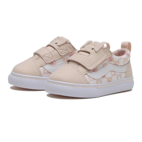 猫とウサギの柄が目を引く「OLD SKOOL（オールドスクール）」のベビーモデルです。かかとにもワンポイントで刺繍が入っており、後ろ姿も可愛いです。アッパーには柔らかい素材を使用し、足当たりも優しい作りです。履き口のベルトはマジックテープに...