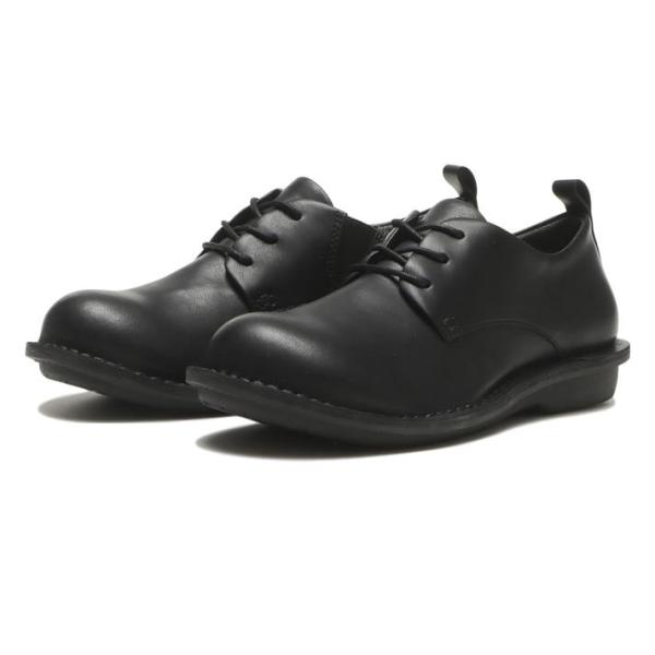 つま先がオブリーク形状でゆったり履けるレースアップシューズです。 本格的なステッチダウンのディテールを取り入れ、高級感のあるデザインとなっております。中敷きにはクッション性のあるふかふかインソールを採用。履き口の内側には、隠しサイドゴアを施...
