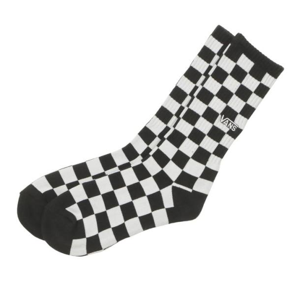 コーディネートのアクセントになる、チェッカーボード柄のクルーソックス。■素材：コットン■生産国：カンボジア■サイズ目安M: 24.5cm〜 27cm　L: 27.5cm〜 31cm素材=コットン（=綿）上記サイズ表は各部位の目安寸法となりま...