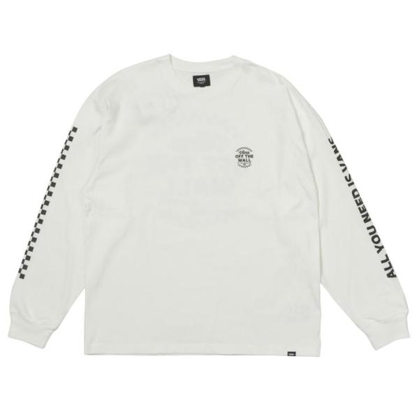 ザラッとした手触りが特徴の空紡糸を使用したヘヴィウエイトL/S Tシャツ。サイズは身幅、肩幅をやや大きくしたレギュラーフィット。左胸にワンポイントプリント、バックも同デザインで陰影を表現したプリント。右袖にチェッカープリント、左袖に”ALL...