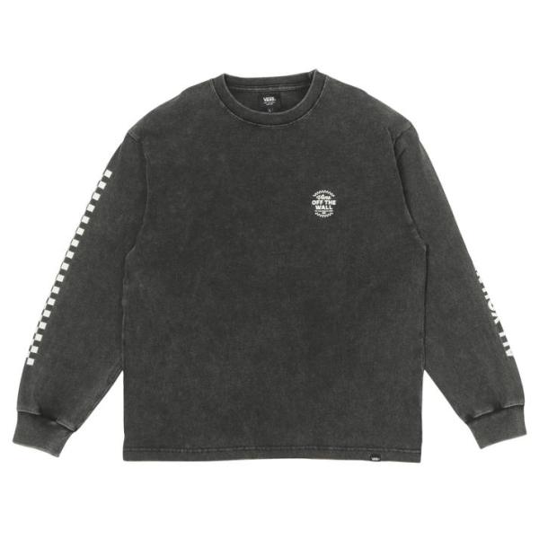 ザラッとした手触りが特徴の空紡糸を使用したヘヴィウエイトL/S Tシャツ。サイズは身幅、肩幅をやや大きくしたレギュラーフィット。左胸にワンポイントプリント、バックも同デザインで陰影を表現したプリント。右袖にチェッカープリント、左袖に”ALL...