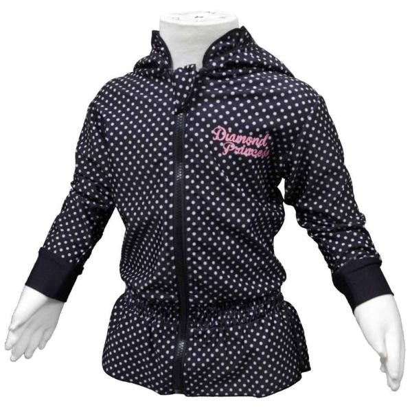 【発売日：2015年04月09日】ガールズベビードット柄ロング丈長袖ラッシュガードUV ・ UVプロテクト ・ SUNブロックで、紫外線からお子様のお肌を守ります ・ ドット柄ロング丈長袖ラッシュガード ・ フルZIP ・ ファスナガード付...