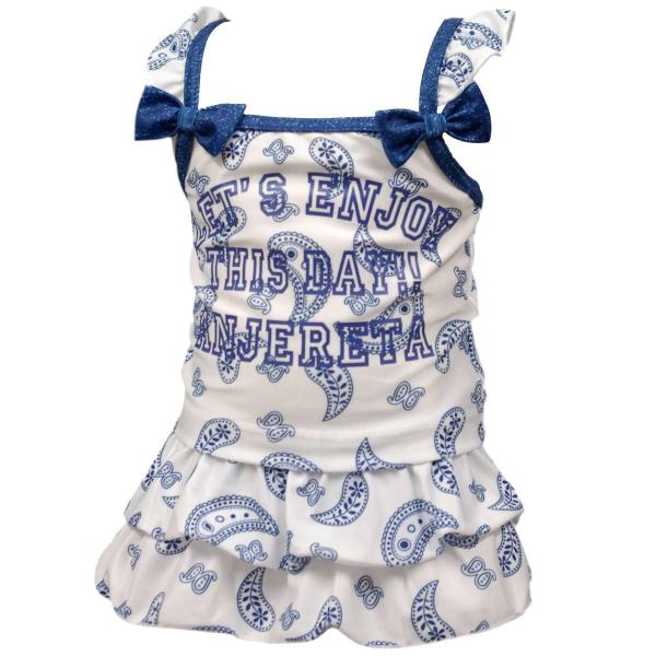 【発売日：2017年04月27日】ガールズベビーペイズリー柄セパレート水着 ・ ＵＶ・紫外線対策つき ・ サンブロック−紫外線からお子様のお肌を守ります ・ ペイズリー柄セパレート水着 ・ 胸部分・股部分に当て布つき ・ 肩ヒモはデニム柄・...