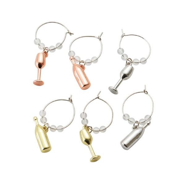 ◎配送方法：通常：宅配便（メール便不可商品）◎商品名：パーティグラスマーカー 6個セット◎メーカー：ファンヴィーノ◎品番：08849◎材質：亜鉛合金(メッキ)◎商品特徴：6種類のモチーフでテーブルを華やかに。◎梱包形態：クリアパッケージ(フ...