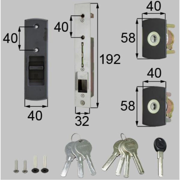 商品名 内外錠セット（２枚用／４枚右用）Ｂ・Ｊ・Ｋ・Ｔ・Ｖ型シリーズ 断熱玄関引戸（ｋ３・ｋ４）部品色 ブラック付属部品内容量 1セット備考 Ｂ・Ｊ・Ｋ・Ｔ・Ｖ型用。戸先内外錠Ｂ（洋）シリンダー座ｘ１、サムターン座ｘ１、召合せ外錠Ｂ（洋）シ...