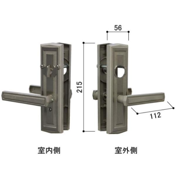部品コード HHJ0017カラー YB：ブロンズ　YW：ホワイト(シルバー系)梱包内容 ハンドル・台座・主錠サムターン　※シリンダーは含まれません。　　　　シリンダーは別途となります。シリンダーセットHHJ-0018U9適用商品玄関ドア[D...
