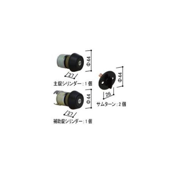 部品コード YKHHJ0533U9カラー ＹK：ブラック梱包内容 主錠、補助錠各１個・子鍵3本　サムターン2個適用商品　木製玄関ドア サロＴシリーズ（2006年9月以前）扉厚62ミリ用　刻印：MIWA LZSP + TE07