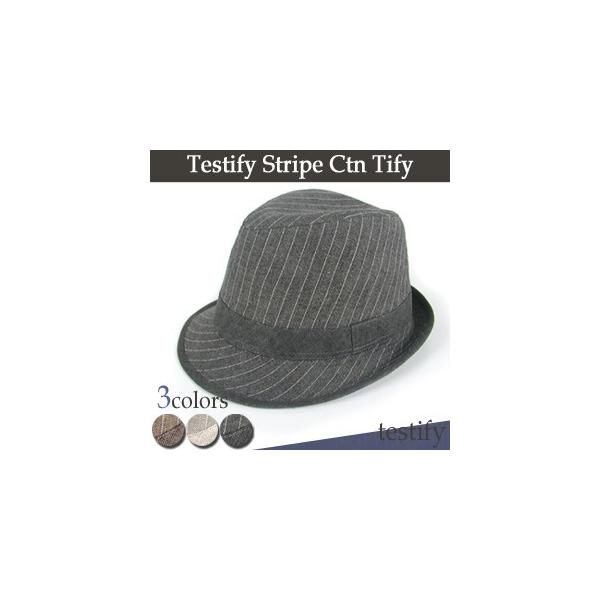 ◆ 特徴一年中を通して使えるさらっとした素材のハット。シックな色合いに、オシャレな裏地もポイント。持つだけでファッションに映える帽子です。■デザインリボンベルト、後ろツバはのみロール。一年を通して使えるシンプルな中折れ帽。柄：ピンストライプ...