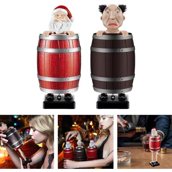 【風変わりなハゲ男の木製樽タバコディスペンサーいたずらおもちゃ】男性へのユーモラスで楽しいギフト。このポップアップディスペンサーは、自宅、オフィス、会議テーブル、車内でタバコを保管するのに最適です。ユニークな家の装飾品としても使えます。【環...