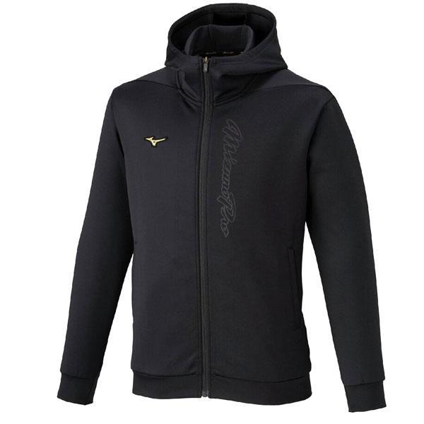 デボス加工のミズノプロロゴ、ストレッチと柔らかな着心地が特徴のストレッチスウェットフーディ。●脇ポケット付き●本体：ポリエステル95％、ポリウレタン5％●袖口切替：ポリエステル82％、ポリウレタン18％※こちらユニセックスの商品になります。...