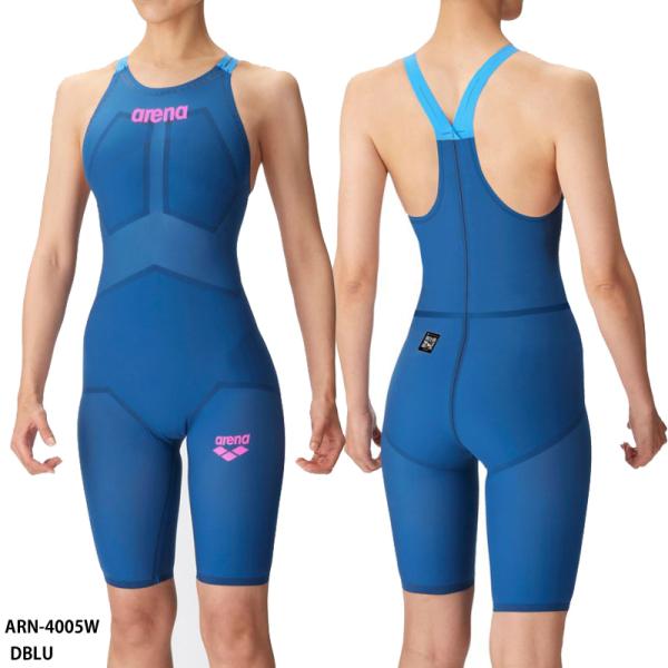 アリーナトップレーシングモデル。「AQUAFORCE STORM MF」。クローズバックモデルです。公式大会に出場するために必要なWORLD AQUATICS（世界水泳連盟）承認モデルです。アリーナ史上初のねじり構造によるキック時の股関節内...