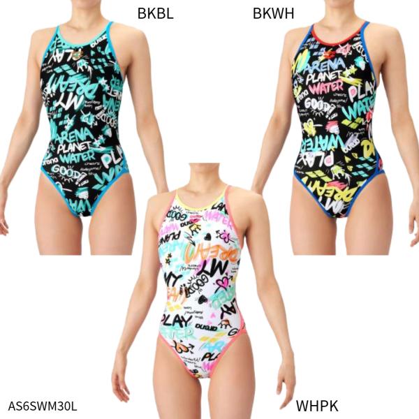 トレーニングカテゴリー「TOUGHSUITシリーズ」。大会に向けて練習を重ねる頻度が高いスイマーにオススメの練習用水着。環境に配慮したリサイクルポリエステル素材「タフスキンEP」を使用し塩素に強く長持ち。ポップな文字表現で鮮やかなデザイン。...
