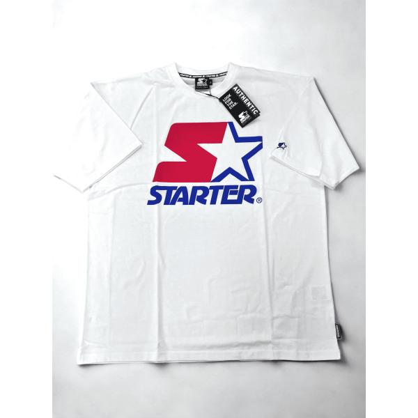 ストリートで人気の”STARTER”スポーティーなロゴプリントがストリート映えするバックプリントTが登場-シルエット・デザイン-フロントにメインロゴがプリントされたストリートライクなプリントTシャツです。襟ぐりのロゴ入りパイピング、左袖に縫...