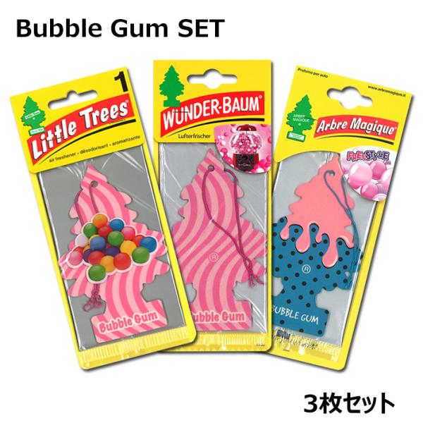 ■ 3 Trees Air Freshener (Bubble Gum Set) ■アメリカ・ドイツ・イタリアの人気ブランドから、「バブルガムの香り」だけをセレクトした特別な3枚セット！それぞれ同じ“バブルガム”でも、ブランドごとに香りの強...