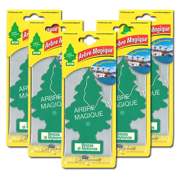 ■ ARBRE MAGIQUE (Brezza di Mykonos) 5枚セット ■エアフレッシュナーの定番、Little Trees（ リトルツリー ）のイタリア版です。日本では入手困難な「ARBRE MAGIQUE（ アルブレマギーク...