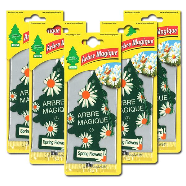 ■ ARBRE MAGIQUE (Spring Flowers) 5枚セット ■エアフレッシュナーの定番、Little Trees（ リトルツリー ）のイタリア版です日本では入手困難な「ARBRE MAGIQUE（ アルブレマギーク ）」ア...