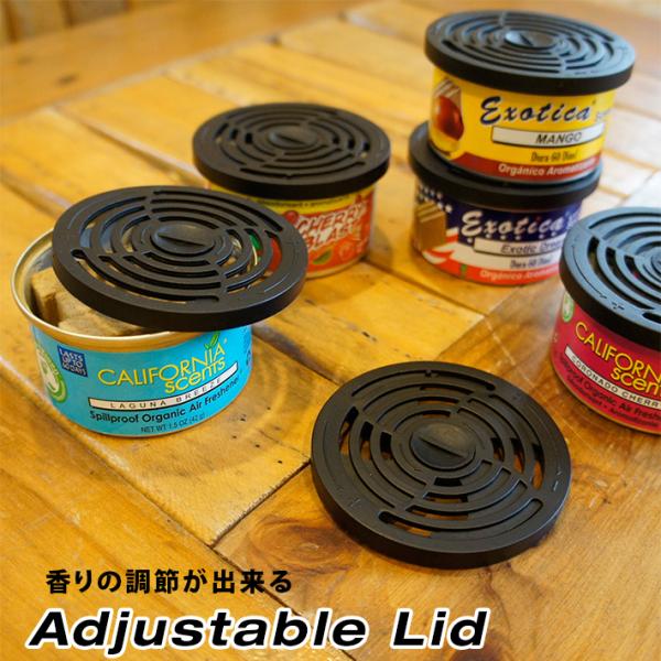 ■ Adjustable Lid / アジャスタブルリッド ■缶型エアフレッシュナーの香りを調節できるキャップです。パチンとはめるだけで香りの調節が簡単にできます♪缶のフチを隠すこともできるので、一緒に購入すれば缶型エアフレッシュナーの香り...