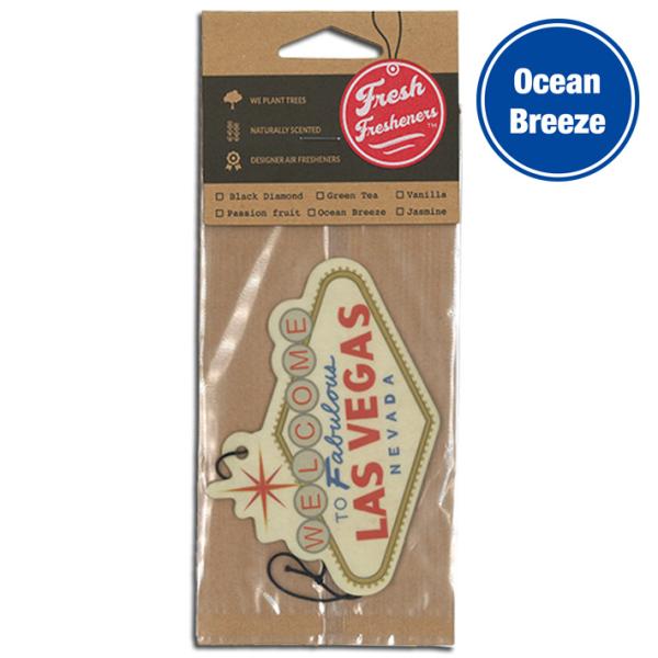 ■ Fresh Fresheners Welcome to Las Vegas Sign Air Freshener (Ocean Breeze) ■フレッシュフレッシュナーは最高級のエッセンシャルオイルで香りづけされた吊り下げ型の芳香剤で...