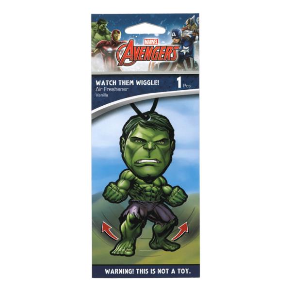 ■ Hero Wiggle Air Freshener (Hulk) ■アメコミヒーローデザインのエアフレッシュナーです。首の部分を支点にして、体がブラブラと動く楽しい仕掛け付き。吊り下げるとアメリカンなバニラの香りが周囲に広がります。かっ...