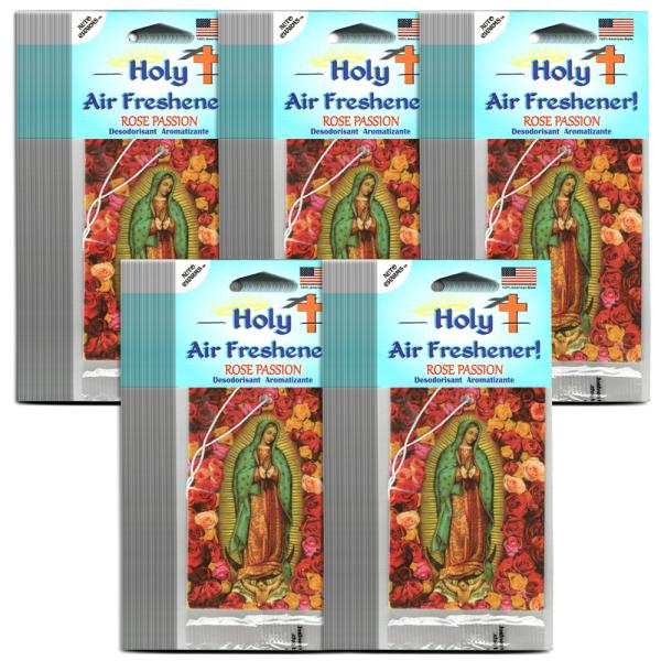 ■ Lady of Guadalupe Air Freshene 144pc (Square) ■メキシコの聖母グアダルーペ柄のエアフレッシュナー！華やかなローズの香りです。吊り下げ用の紐が付いているので、色々な場所に吊下げて楽しめます。こ...
