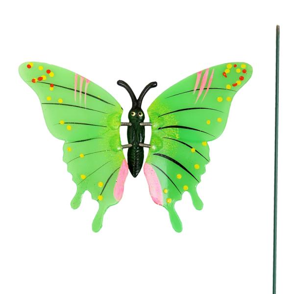 ■ Butterfly Yard Stake (Green) ■カラフルな蝶のガーデンピックです。羽が透明な素材でできているので、色が透けてとっても綺麗。※ピンクのみ不透明です。羽はバネで固定されていて、風が吹くとパタパタと動きます。プラン...