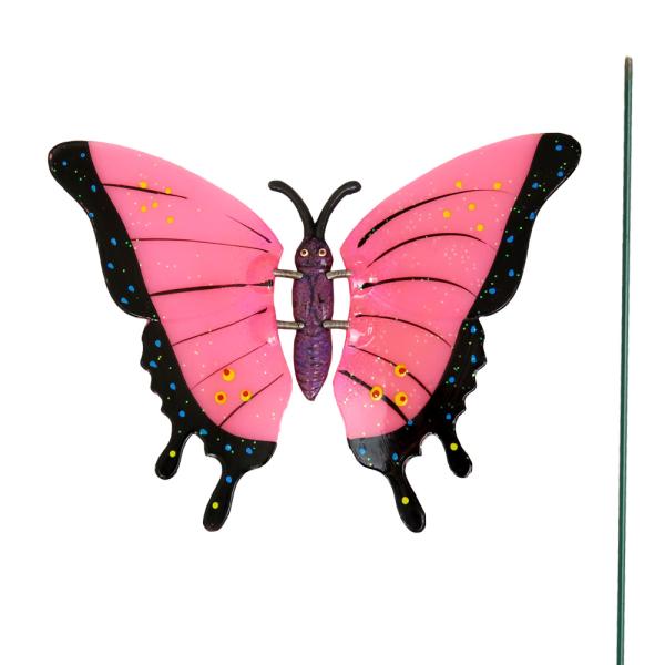■ Butterfly Yard Stake (Pink) ■カラフルな蝶のガーデンピックです。羽が透明な素材でできているので、色が透けてとっても綺麗。※ピンクのみ不透明です。羽はバネで固定されていて、風が吹くとパタパタと動きます。プランタ...