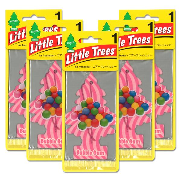 ■ Little Trees (Bubble Gum) 5枚セット ■世界中で大人気！！エアフレッシュナーの定番、Little Trees（リトルツリー）☆人気のひみつ (1)　種類が豊富！！ 選べる香り約40種類以上！色んな香りに挑戦する...