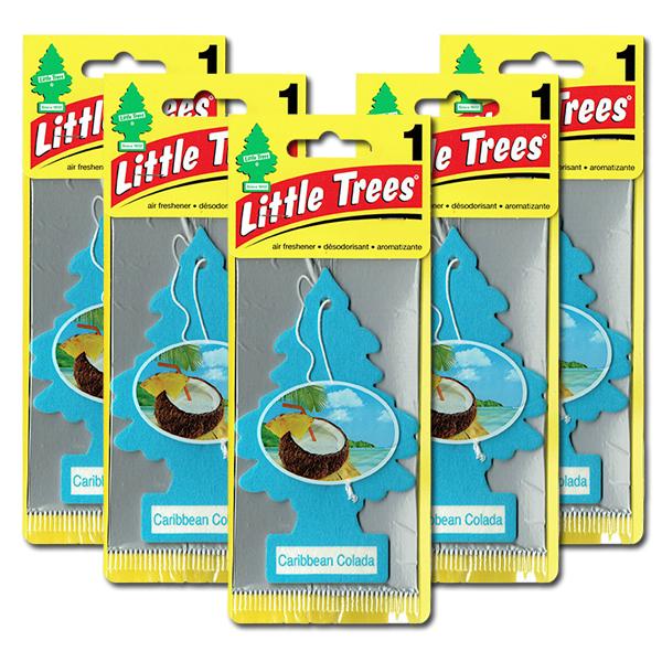 ■ Little Trees (Carribean Colada) 5枚セット ■世界中で大人気！！エアフレッシュナーの定番、Little Trees（リトルツリー）☆人気のひみつ (1)　種類が豊富！！ 選べる香り約40種類以上！色んな香...