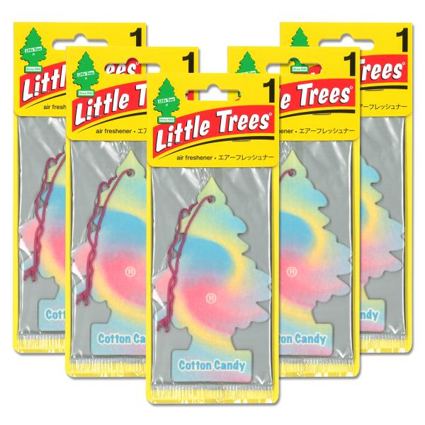 ■ Little Trees (Cotton Candy) 5枚セット ■世界中で大人気！！エアフレッシュナーの定番、Little Trees（リトルツリー）☆人気のひみつ (1)　種類が豊富！！ 選べる香り約40種類以上！色んな香りに挑戦...