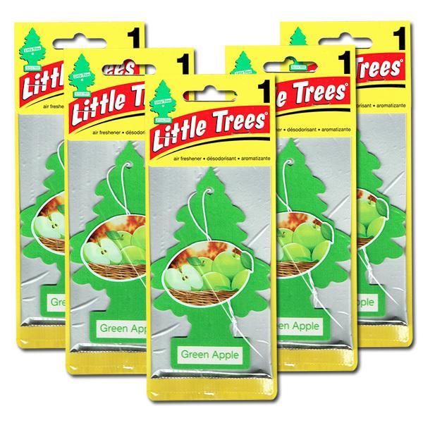■ Little Trees (Green Apple) 5枚セット ■世界中で大人気！！エアフレッシュナーの定番、Little Trees（リトルツリー）☆人気のひみつ (1)　種類が豊富！！ 選べる香り約40種類以上！色んな香りに挑戦す...