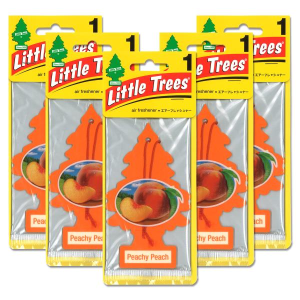 ■ Little Trees (Peachy Peach) 5枚セット ■世界中で大人気！アメリカ生まれの定番エアフレッシュナー、Little Trees（リトルツリー）☆人気のひみつ(1) 豊富なフレーバー展開 約35種類以上(2) 香り...