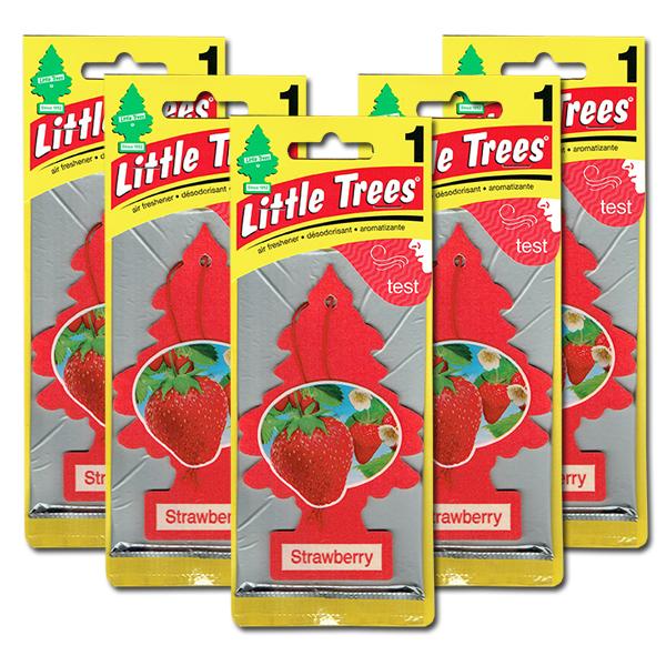 ■ Little Trees (Strawberry) 5枚セット ■世界中で大人気！！エアフレッシュナーの定番、Little Trees（リトルツリー）☆人気のひみつ (1)　種類が豊富！！ 選べる香り約40種類以上！色んな香りに挑戦する...