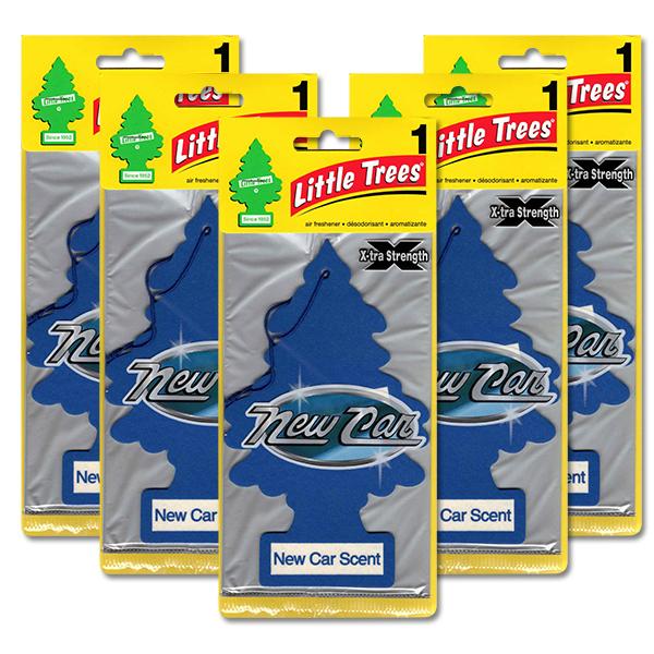 ■ Little Trees X-tra Strength (New Car) 5枚セット ■アメリカで最も有名なエアフレッシュナー「Little Tree」のBIGサイズ“X-tra Strength”シリーズ登場！！！ 長さが約16cm...