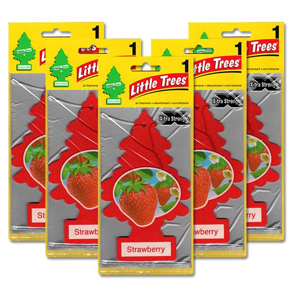 ■ Little Trees X-tra Strength (Strawberry) 5枚セット ■アメリカで最も有名なエアフレッシュナー「Little Tree」のBIGサイズ“X-tra Strength”シリーズ登場！！！ 長さが約1...