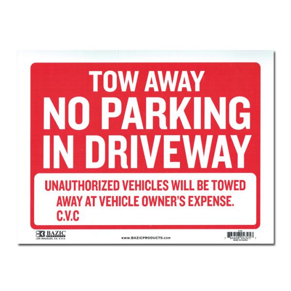 ■ サインプレート NO PARKING IN DRIVEWAY Sサイズ ■プラスチック製サインプレート！店舗などはもちろん、お部屋やガレージに飾ってもアメリカンな雰囲気が楽しめますよ♪プレートは薄く、柔らかくしなやかな材質です。◆意味「...