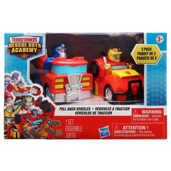 ■ TRANSFORMERS PULL BACK CAR 2PACKトランスフォーマー プルバックカー 2台セット　オプティマスプライム×ホットショット■トランスフォーマー、レスキューボッツアカデミーのキャラクターミニカー2台セットです。引...