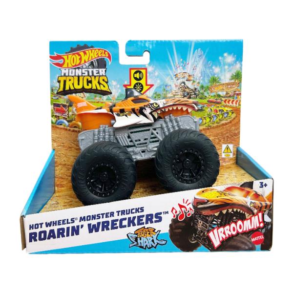 ■ Hot Wheels Monster Trucks Roarin' Wreckers■ホットウィール モンスタートラック ローリン レッカーズ（ タイガーシャーク）アメリカで大人気のホットウイールズ。大きなタイヤがかっこいい、1/43ス...