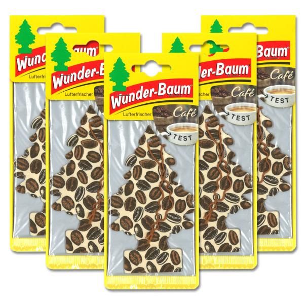 ■ WUNDER-BAUM AirFreshener (Cafe) 5枚セット ■日本では入手困難なオシャレな芳香剤エアフレッシュナーの定番、Little Trees のヨーロッパ版【 WUNDER-BAUM 】香りの持続力が特徴で、最初に...