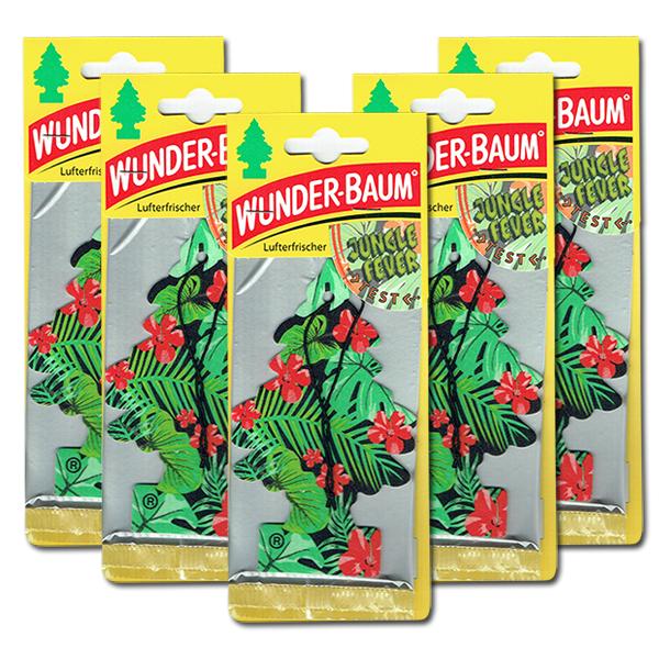 ■ WUNDER-BAUM AirFreshener (Jungle Fever) 5枚セット ■日本では入手困難なオシャレな芳香剤エアフレッシュナーの定番、Little Trees のヨーロッパ版【 WUNDER-BAUM 】香りの持続力...