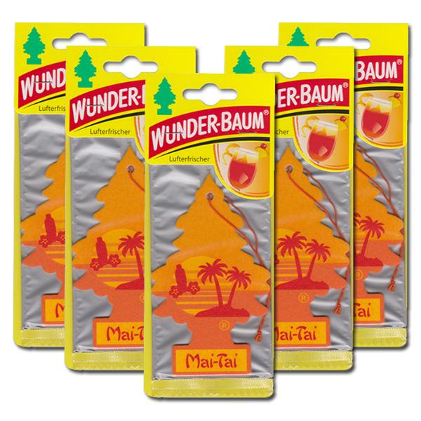 ■ WUNDER-BAUM AirFreshener (Mai-Tai) 5枚セット ■日本では入手困難なオシャレな芳香剤エアフレッシュナーの定番、Little Trees のヨーロッパ版【 WUNDER-BAUM 】香りの持続力が特徴で、...