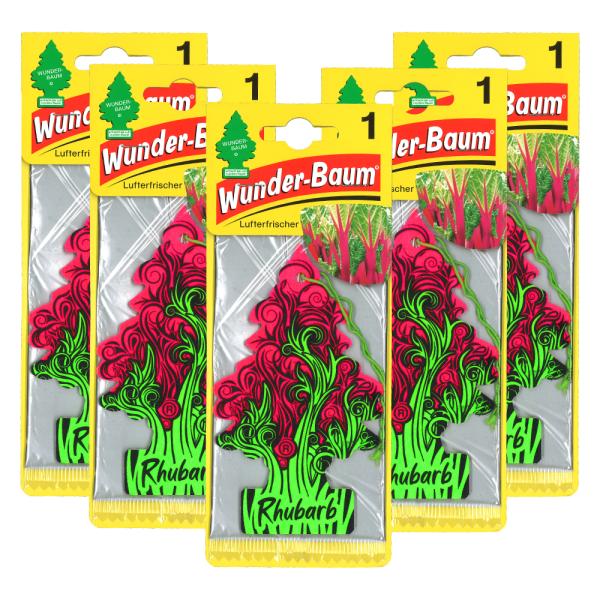 ■ WUNDER-BAUM AirFreshener (Rhubarb) 5枚セット ■日本では入手困難なオシャレな芳香剤エアフレッシュナーの定番、Little Trees のヨーロッパ版【 WUNDER-BAUM 】香りの持続力が特徴で、...