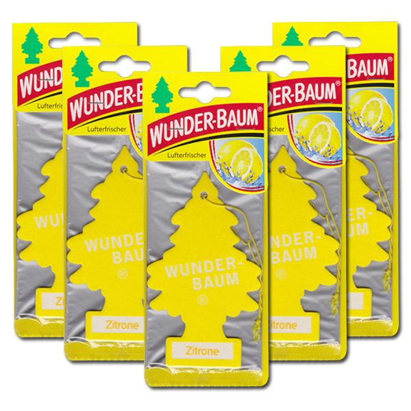 ■ WUNDER-BAUM AirFreshener (Zitrone) 5枚セット ■日本では入手困難なオシャレな芳香剤エアフレッシュナーの定番、Little Trees のヨーロッパ版【 WUNDER-BAUM 】香りの持続力が特徴で、...